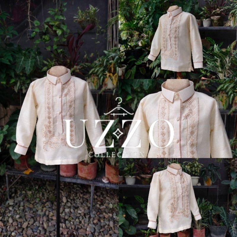 UZZO II Modern Barong for Kid's | Random Computerized Embroidery Barong ...