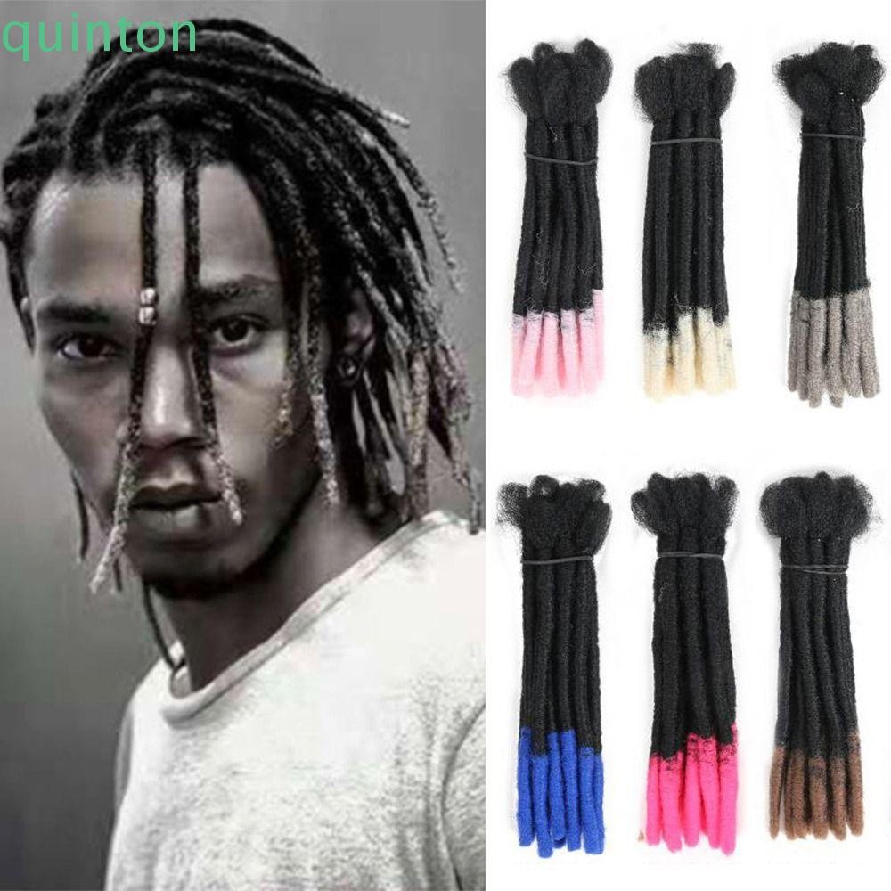 QUINTON 1 Pcs Handmade Dreadlocks Curly Fluffy Daily Synthetic Hair ...
