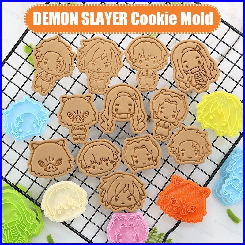 XU1 Demon Slayer Cookies Plunger Cutter Fondant Cake Biscuit DIY Baking ...