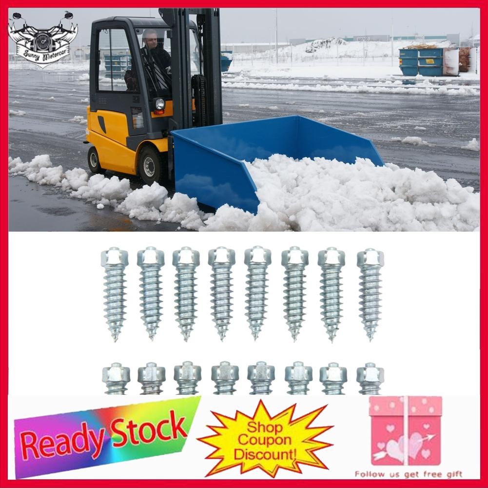 Sunnyhousess 100pcs M8 Tire Spikes for Loader Skid Steer Fork - Snow ...