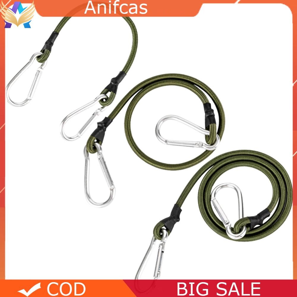 Rubber Bungee Cord 30/60/90cm with Hooks Heavy Duty Strap Carabiner ...