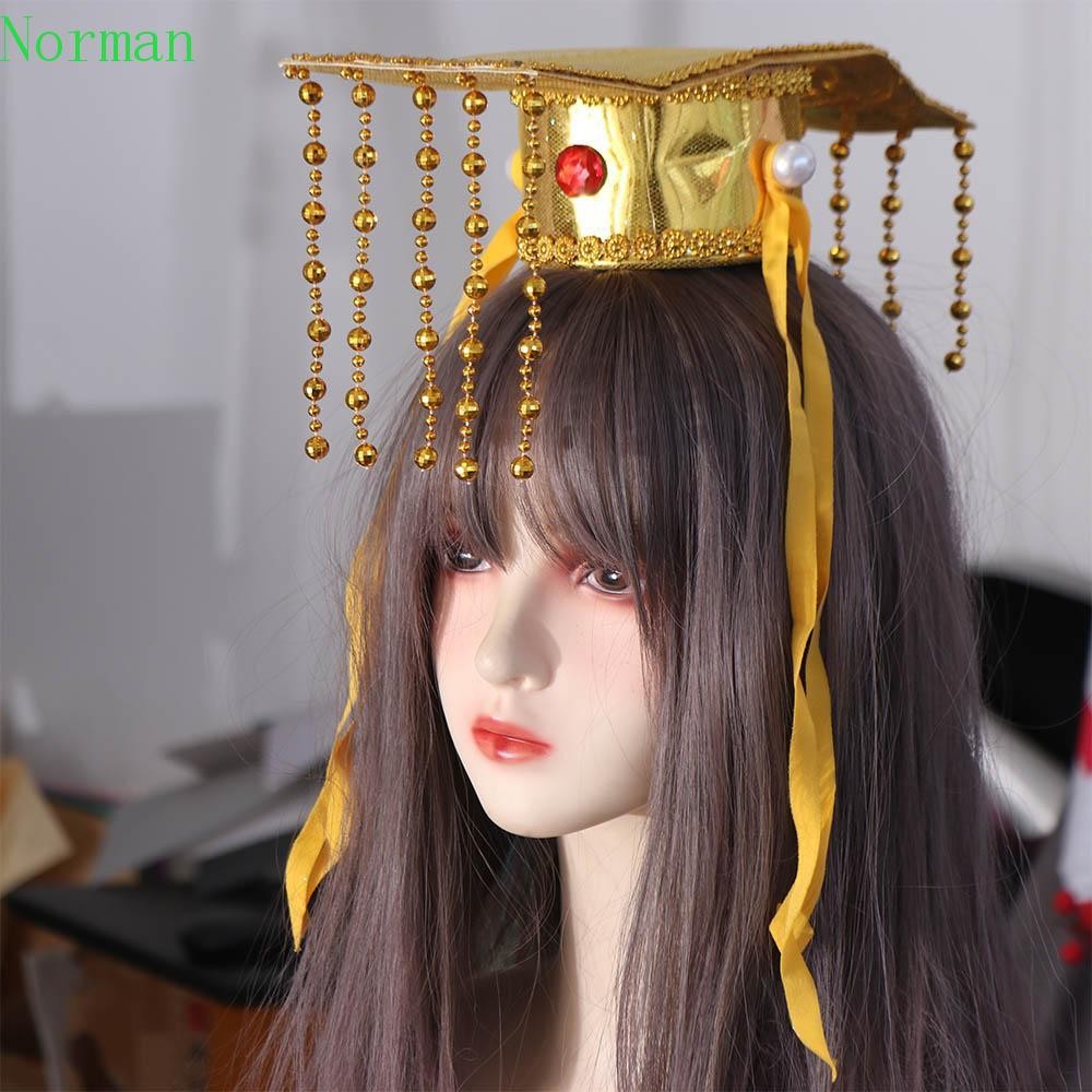 NORMAN1 Chinese Emperor Crown, Bradde Chain Tang Dynasty Imperial Tiara ...