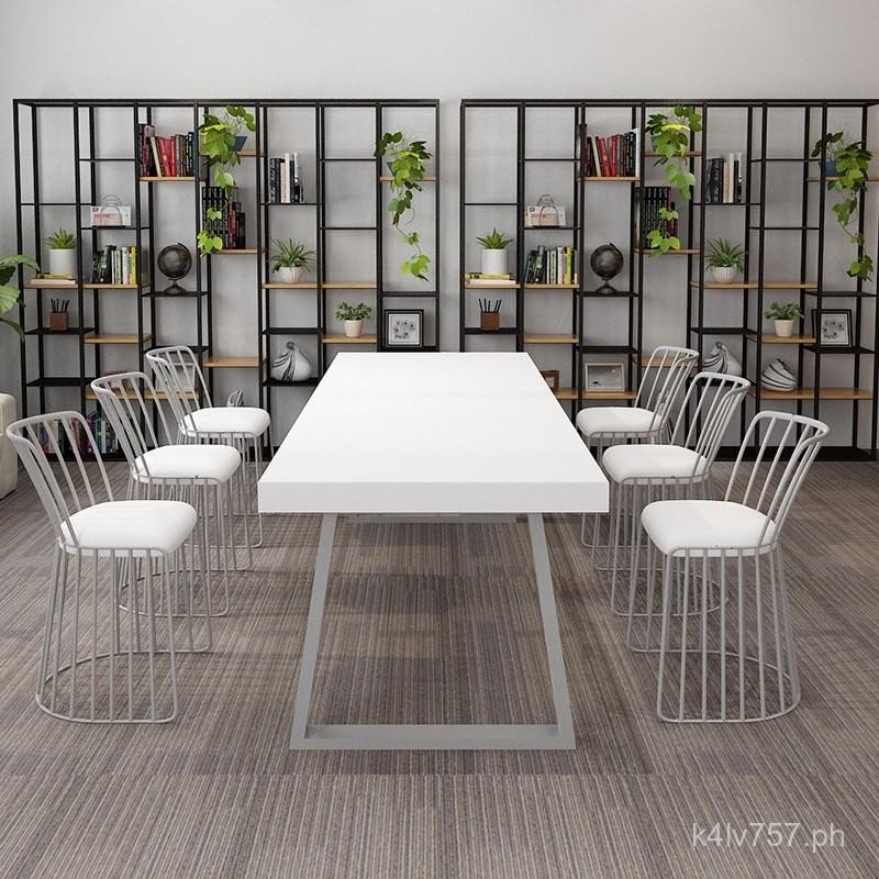 Nordic Solid Wood Conference Table and Chair Combination Simple Modern ...