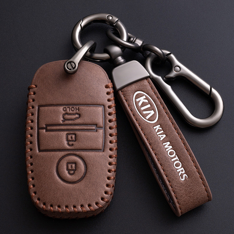 Kia Classic Leather Texture Key Cover Male Suitable for K3 K2 Smart Run ...