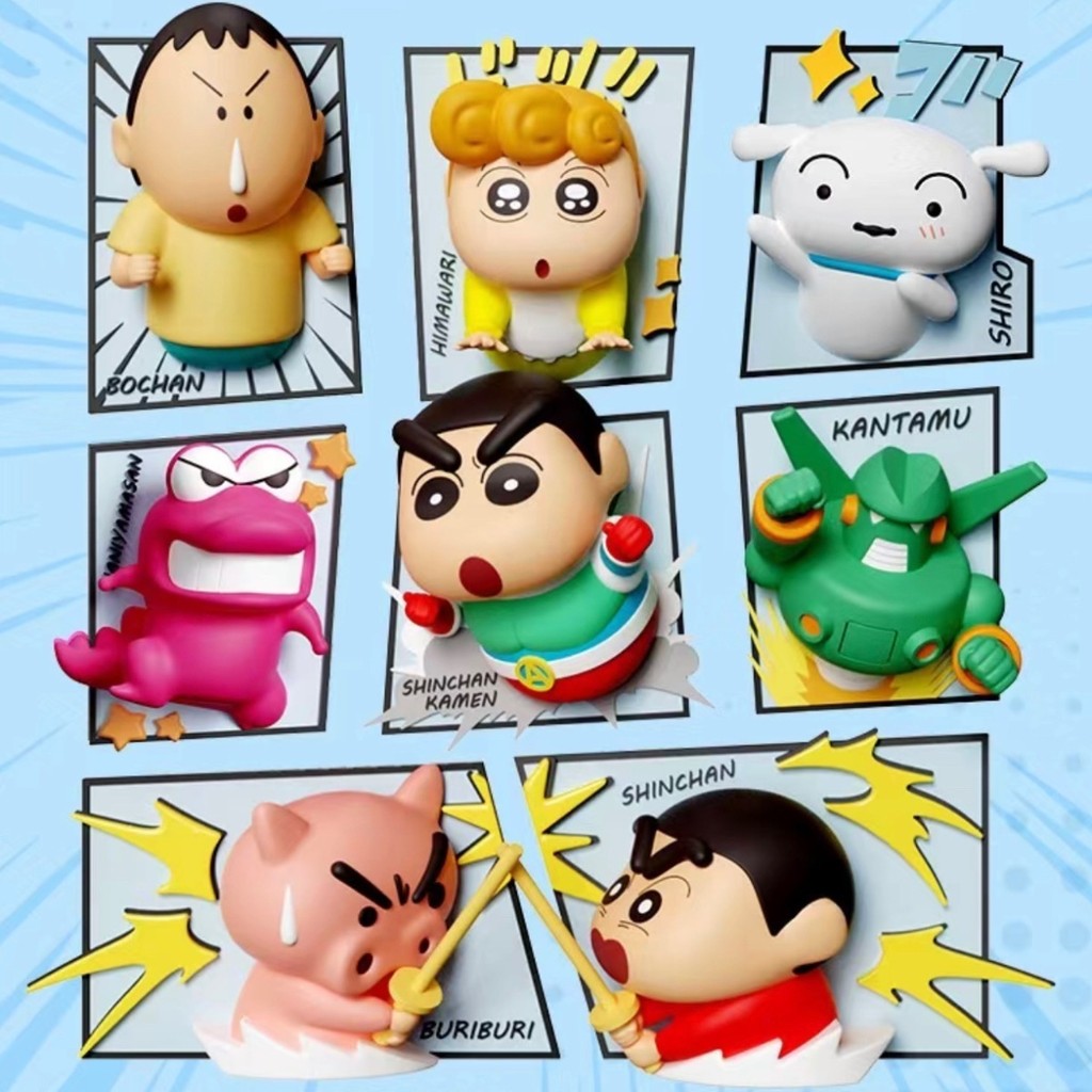 【Fast shipping】shin chan figure blind box Manga Series Fridge Magnet ...