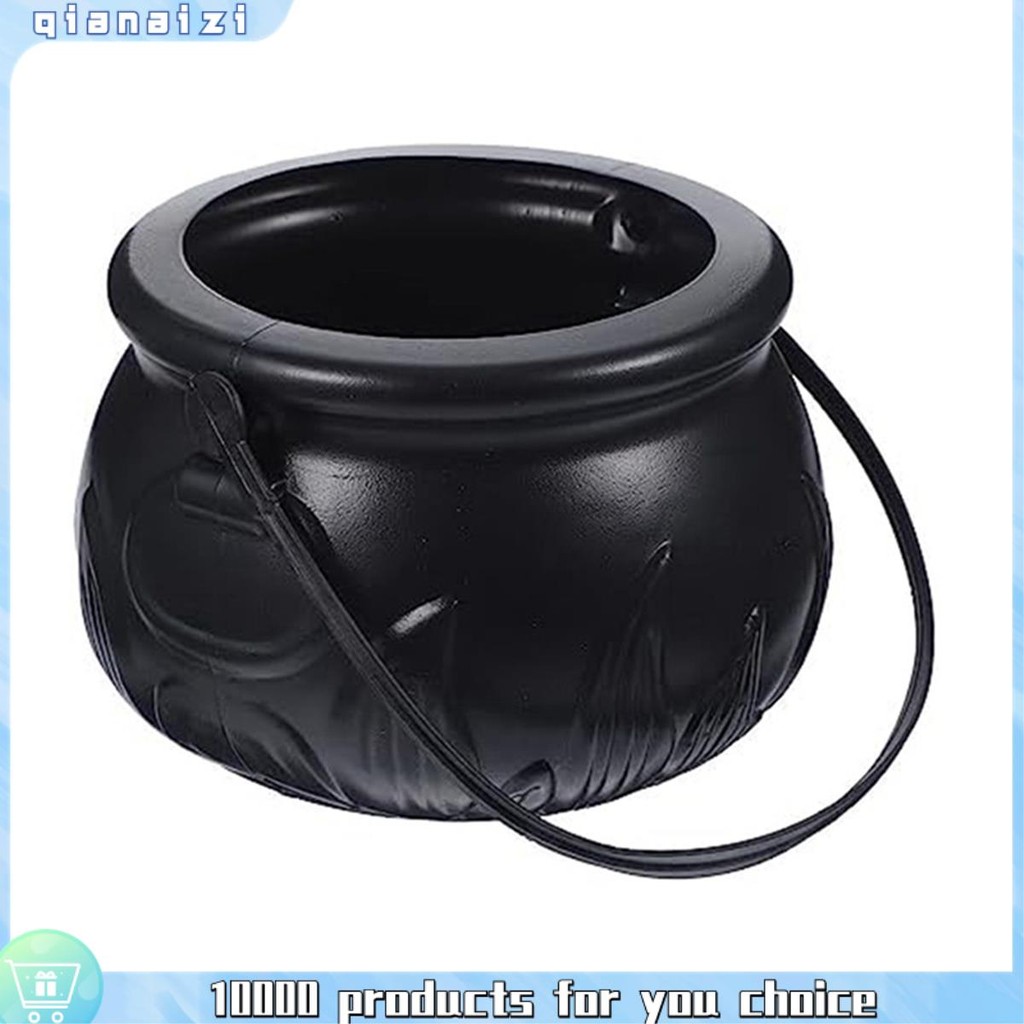 [qianaizi]Black Cauldron Kettle Plastic Witch Kettle Patricks Cauldron ...