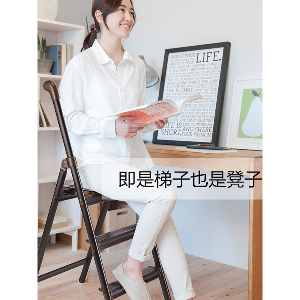 Japan Hasegawa Single Armrest Ladder Stool Home Multifunctional Folding ...