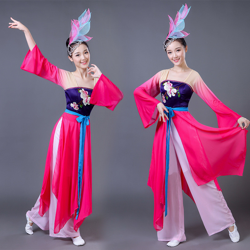 Classical Dance Costume Female Elegant Chinese Style Adult Chiffon ...