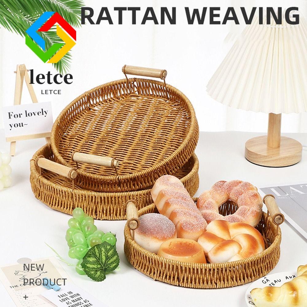 LETCE 1Pcs Storage Tray, Breakfast Bread Food Fruit Vegetable Cake ...