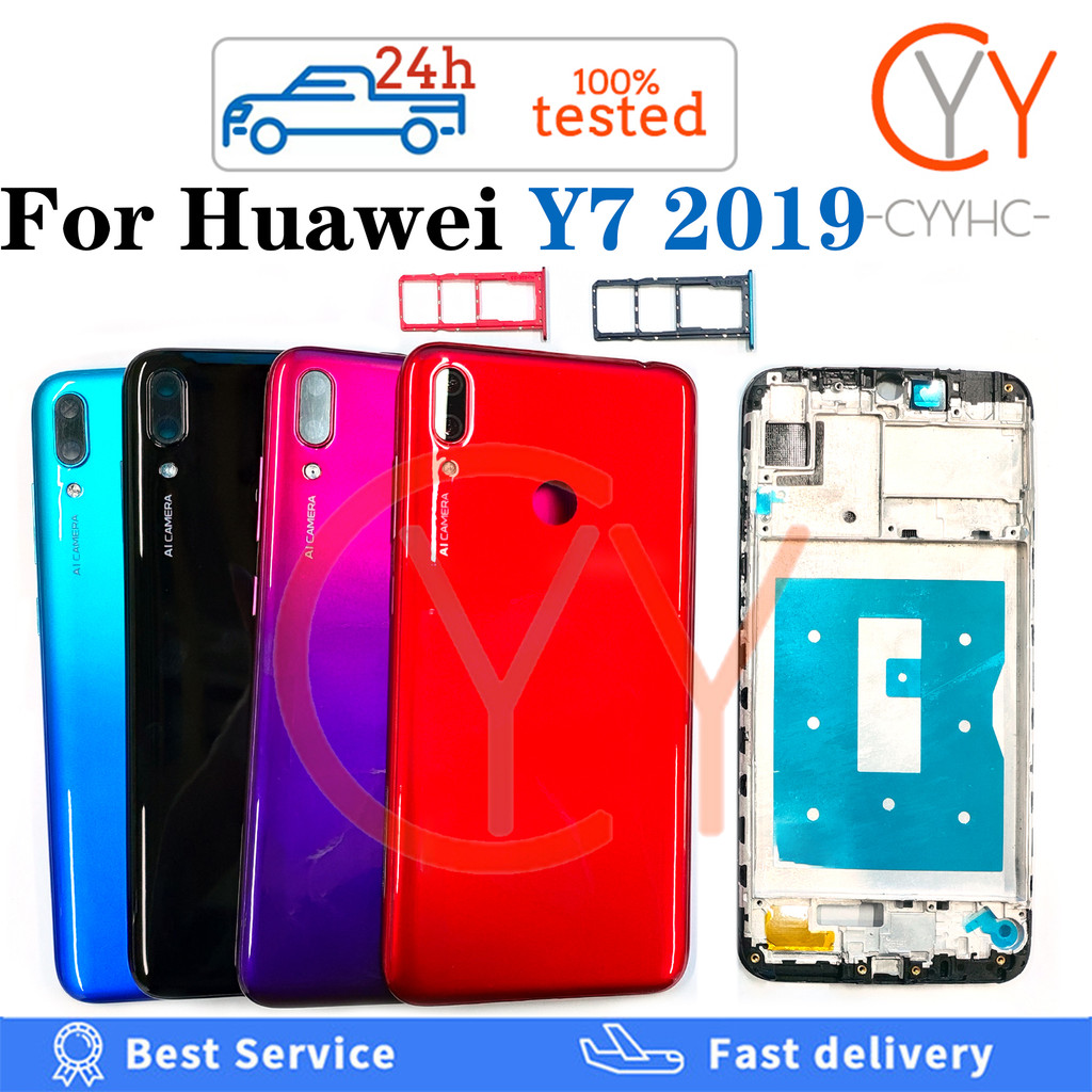 For Huawei Y7 prime Pro 2019 back cover Battery Housingr Volume Button ...