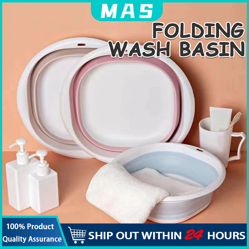 MAS Multi-Purpose Silicone Basin Washable Basin Foldable Travel ...