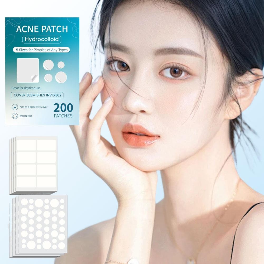 Boxed Acne Sticker Multiple Shapes Face Patch White Skin Color ...