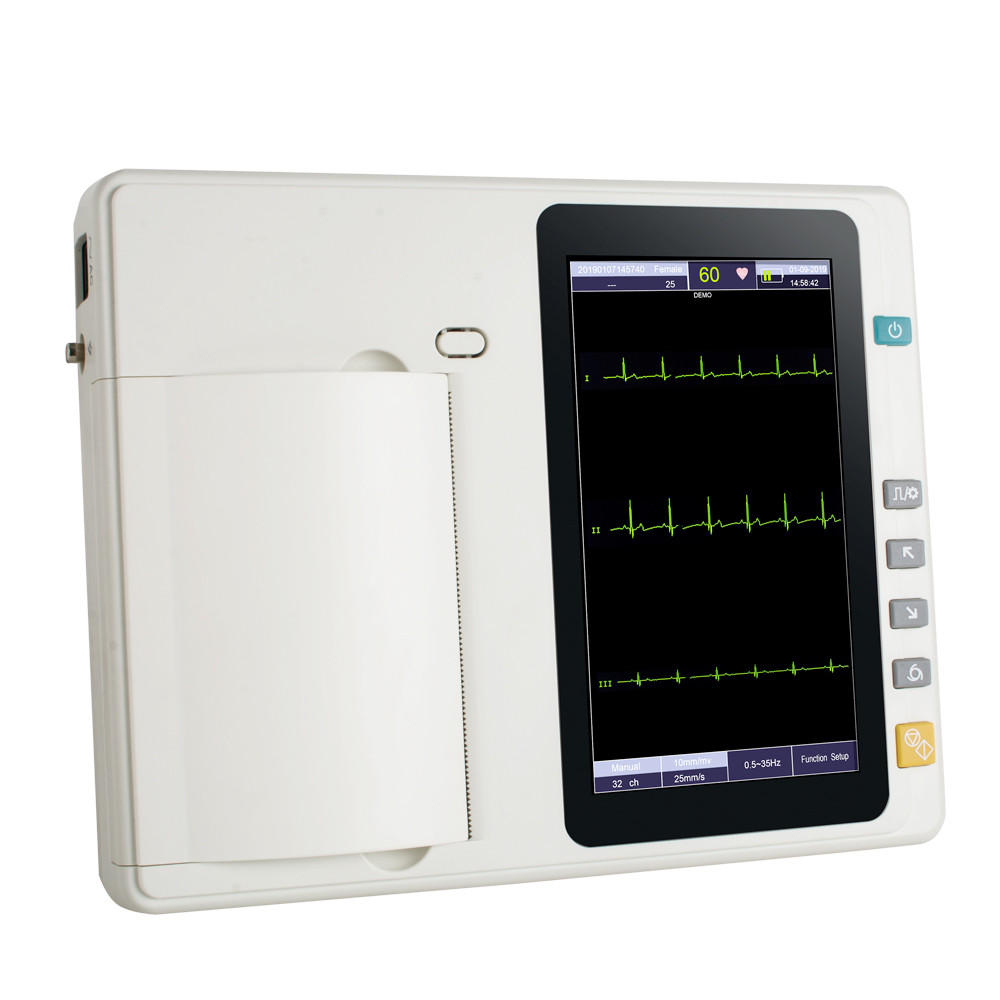 LCD Touch Screen Carejoy 100~240V ECG/EKG Machine 3 Channel ...