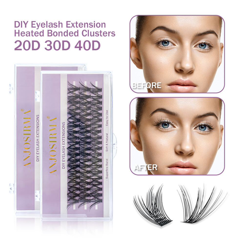 ANJOSIRMA 40D 50D 60D Hot Melt Hair Grafting False Eyelashes D Curl ...