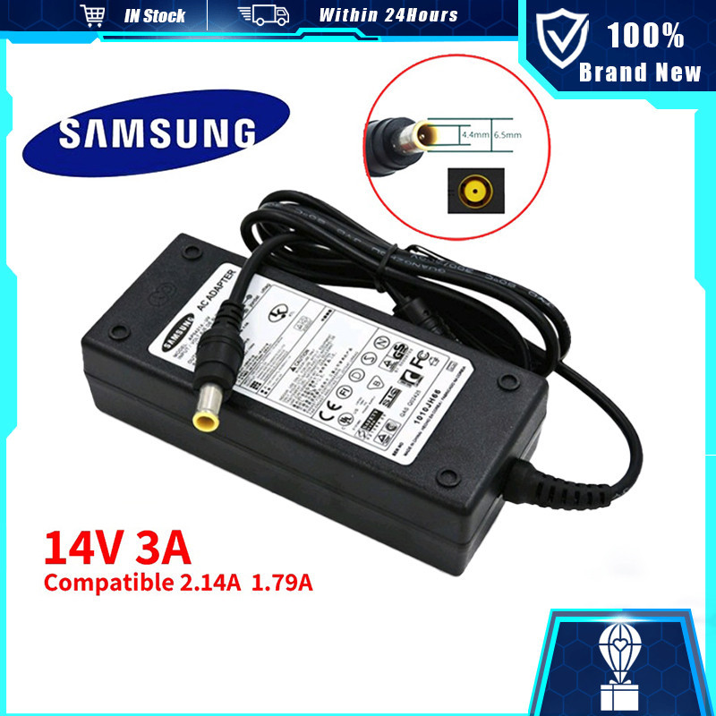 Samsung LCD LED Monitor Charger 14V 3A 42W 6.4x4.4mm AC-DC Adapter ...