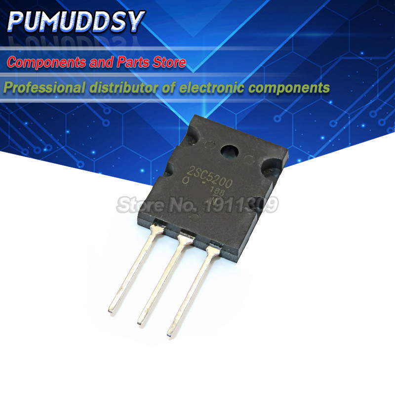 50pcs 2SC5200 SC5200 TO-3PL 5200 Dual Pole Transistor Dual Pole Knotted ...