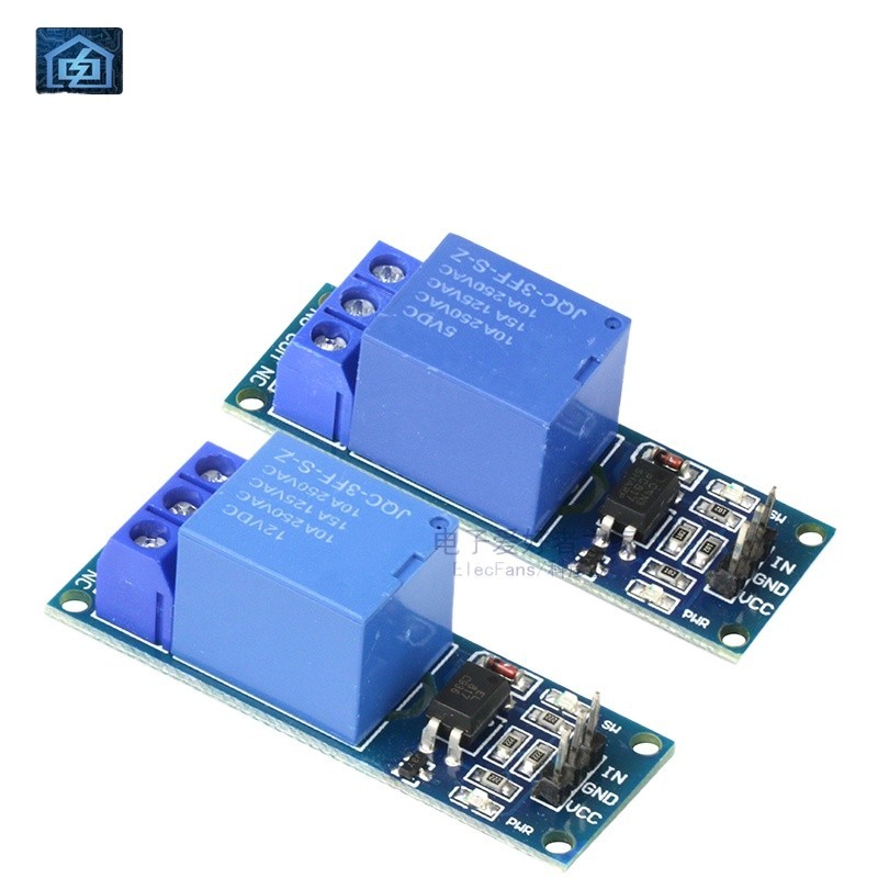 1-way 5V/12V low-level trigger relay module with optocoupler isolation ...