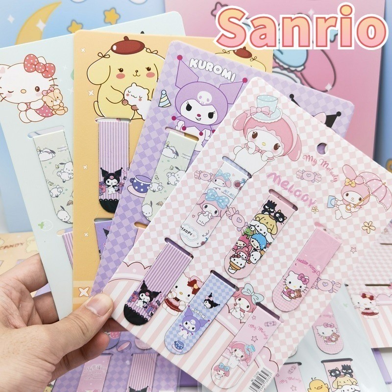 Sanrio Cartoon Magnetic Bookmark Kawaii Kuromi Melody Cinnamoroll ...