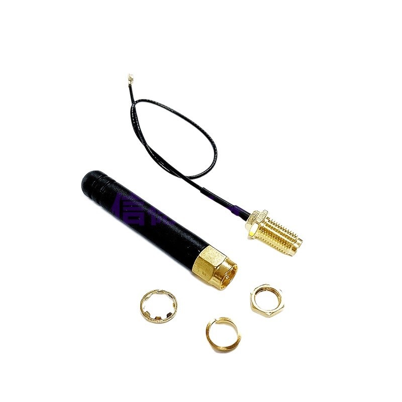 SMA to IPEX cable + glue stick antenna / suitable for SIM800L GPRS TCP ...