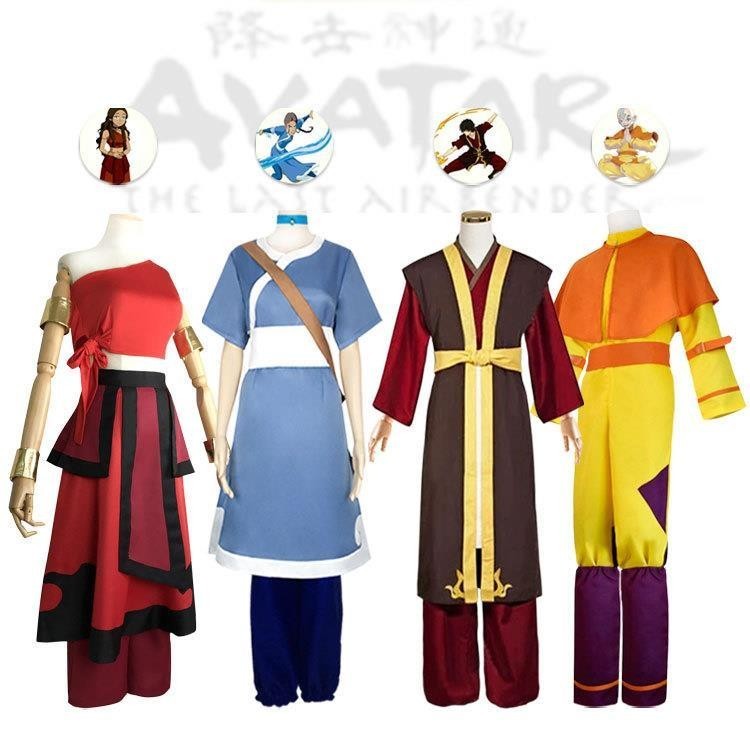 Avatar: The Last Airbender Aang Zuko Katara cosplay costumes The Last ...