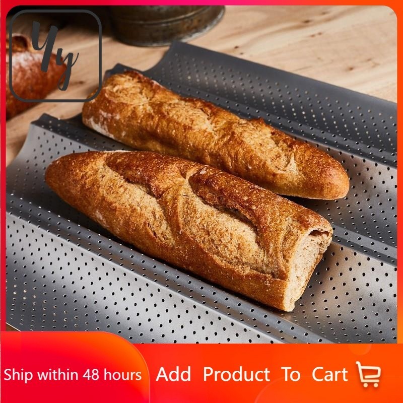3/4 Slot Food Grade Carbon Steel Wave French Bread Baking Tray For ...