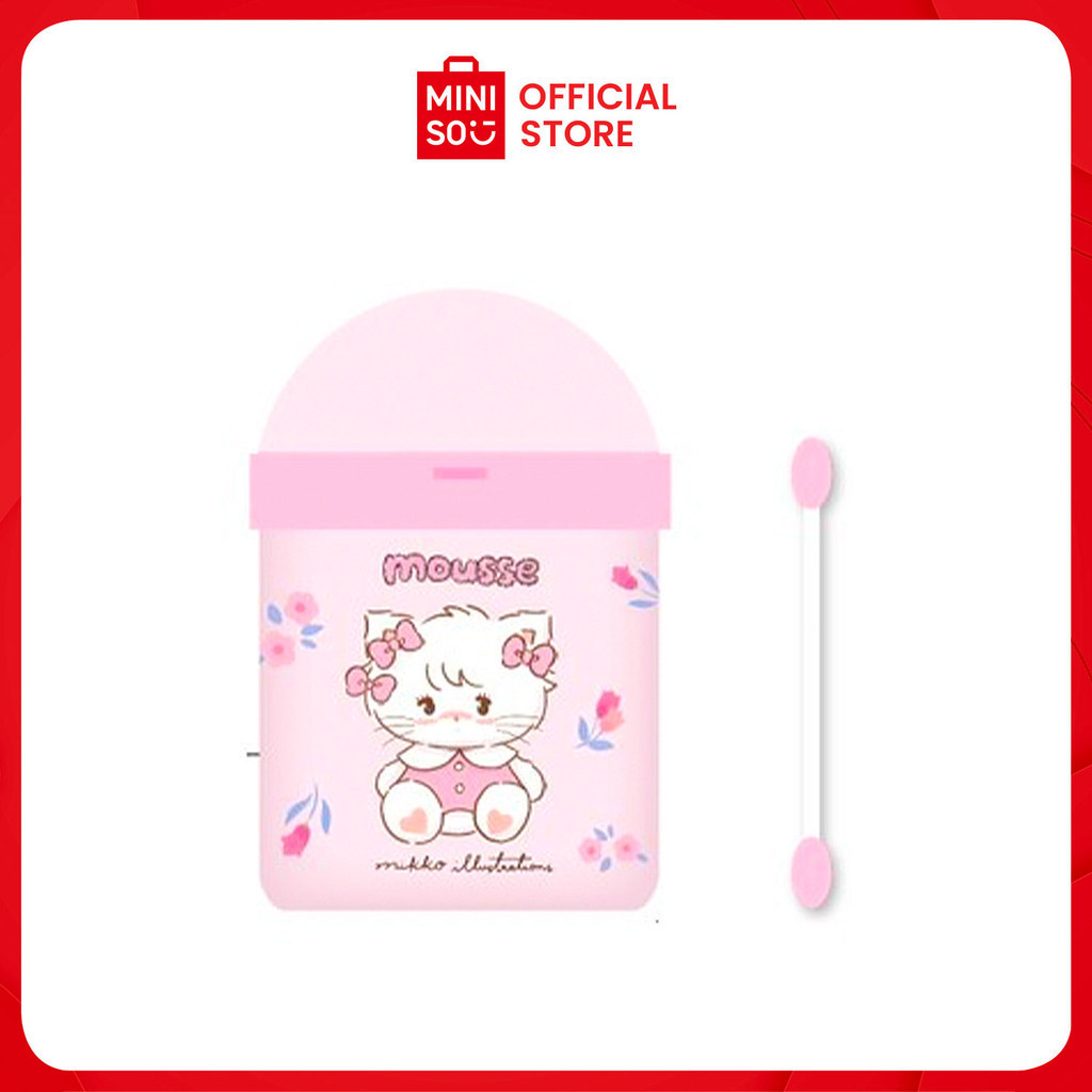 MINISO MIKKO Collection Paper Stick Colored Cotton Swabs 150 Count ...