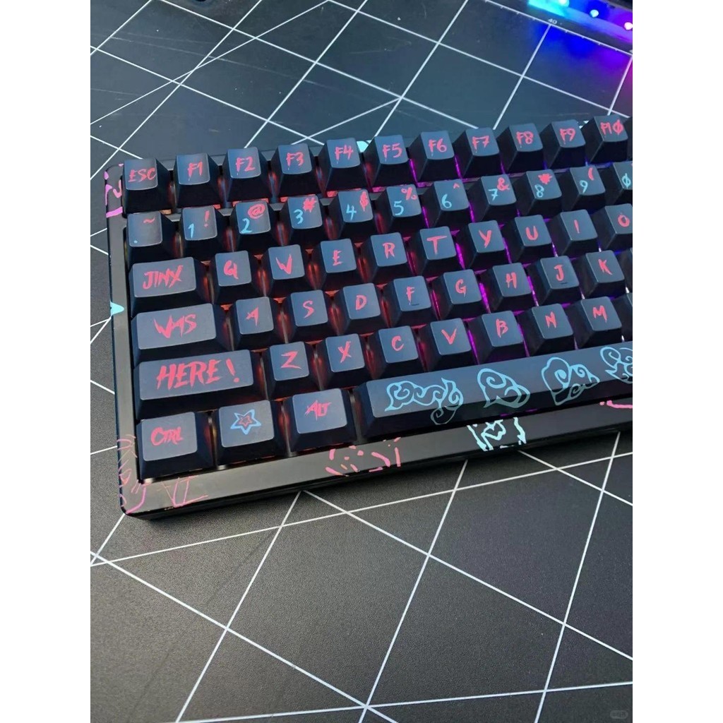 Jinx League of Legends Keycap Cherry Profile PBT Five-sided Sublimation ...