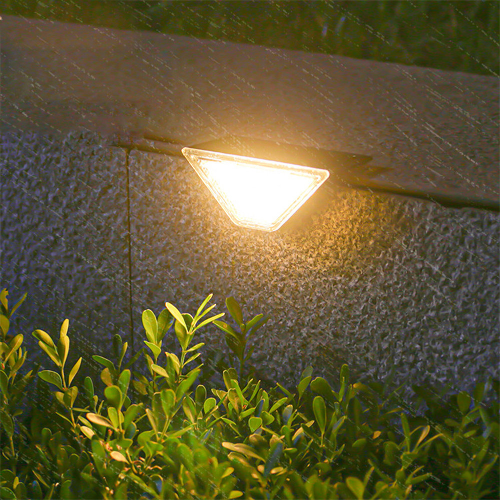 Solar Powered Triangular Stair Step Light Water Resistant Landscape ...