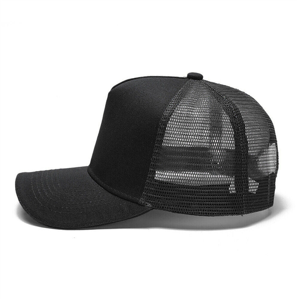 Unisex Baseball Mesh Cap Plain Solid Color Baseball Net Cap with ...