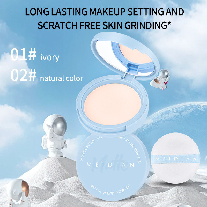 Meidian Pressed Powder Waterproof Sweatproof Long-Lasting Non-Take-Off ...