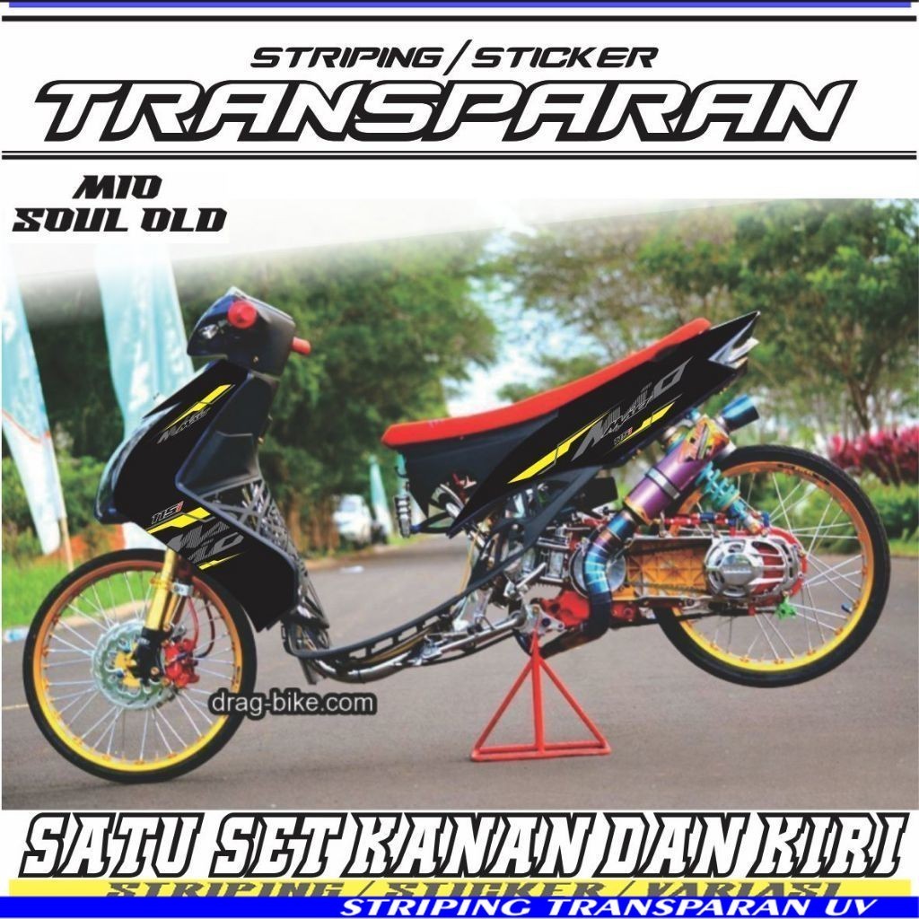 Mio SOUL KARBU TRANSPARENT Striping Striping Striping STICKER MOTIFS ...