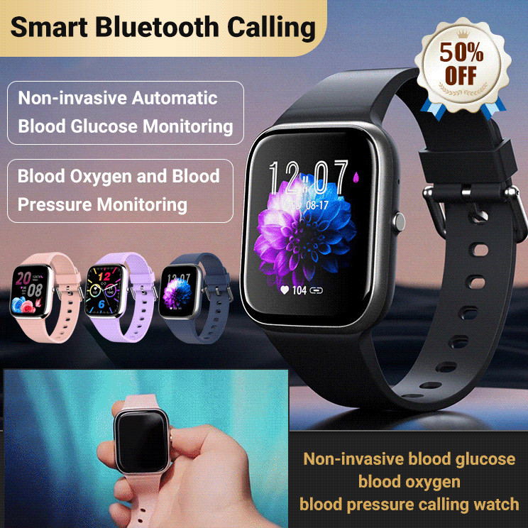 Painless Non-invasive Blood Glucose Monitor Smartwatch with Big Screen ...