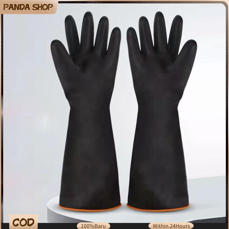 Chemical Resistant Industry Gloves Anti-Slip Natural Latex Gloves Long ...