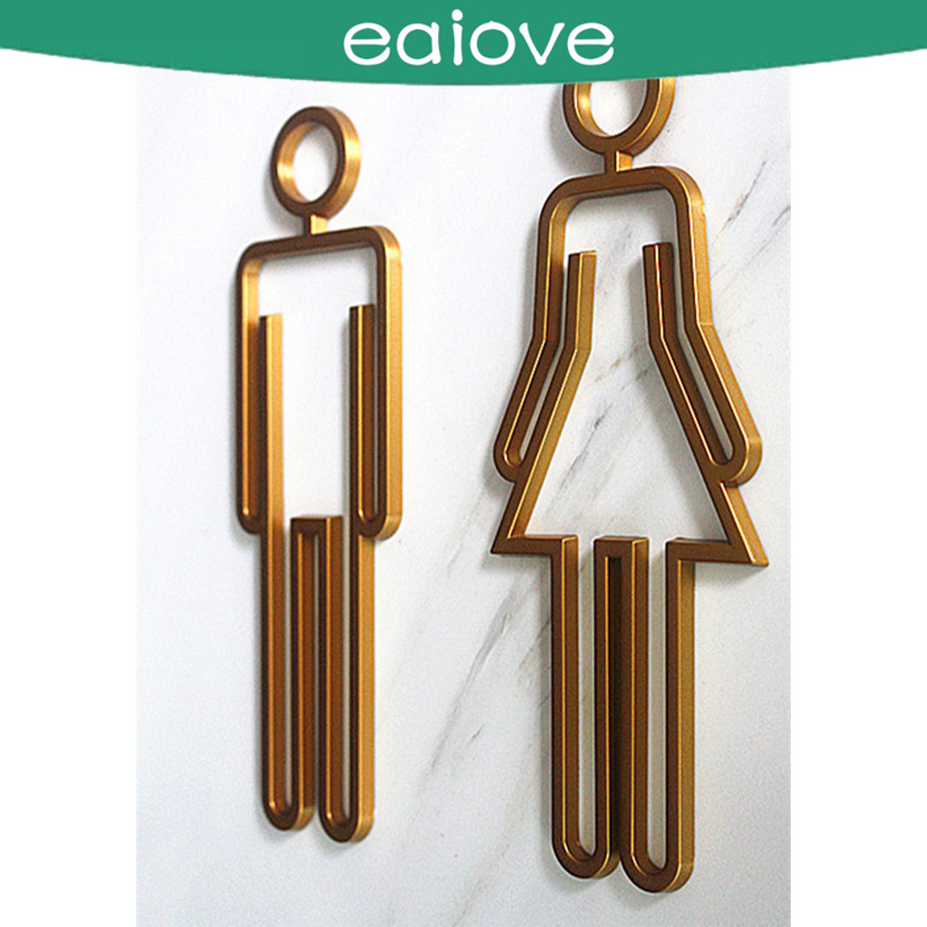1/2/3 Visible Toilet Sign For Acrylic Door - Easy-to- Bathroom Symbol ...