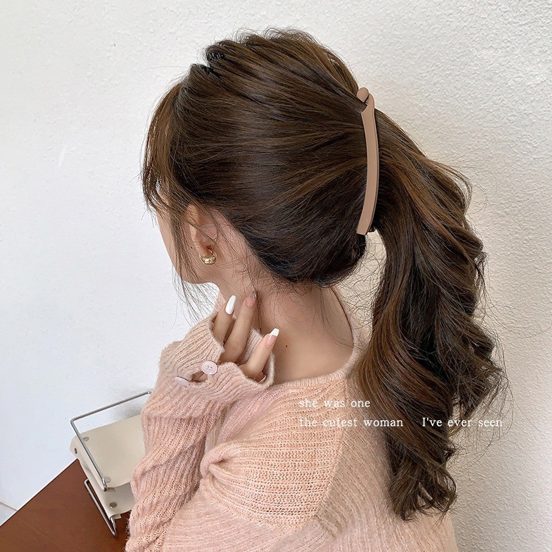 1Pcs Women Mette Seamless High Ponytail Grips Hair Clip Hairpin ...