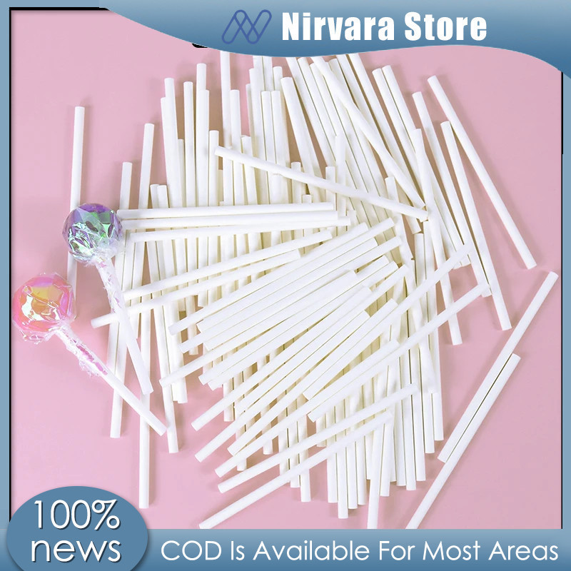 100Pcs 10cm/15cm Lollipop Paper Stick Cake Pop Sticks Chocolate Candy ...