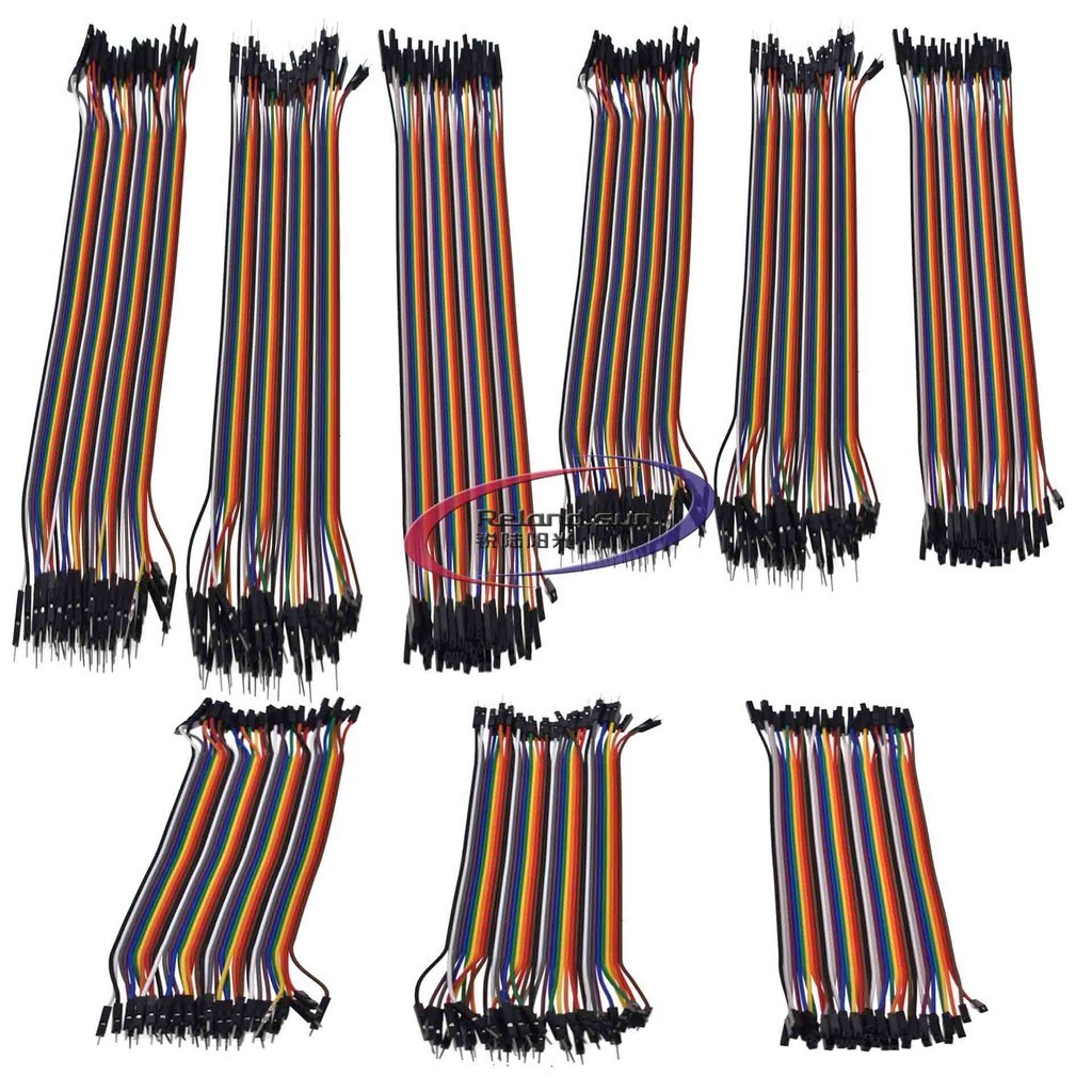 40pcs Dupont Cable 30cm 2.54mm 1pin 1p-1p Male To Female Male to Male ...