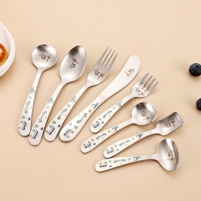 SUS304 Spoon Fork Cartoon Baby Feeding Soup Spoons | Shopee Philippines