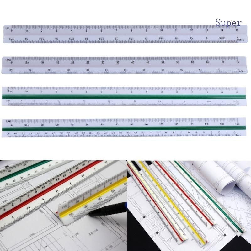Super Triangular Scale Ruler Architect Engineer Technical Ruler ...