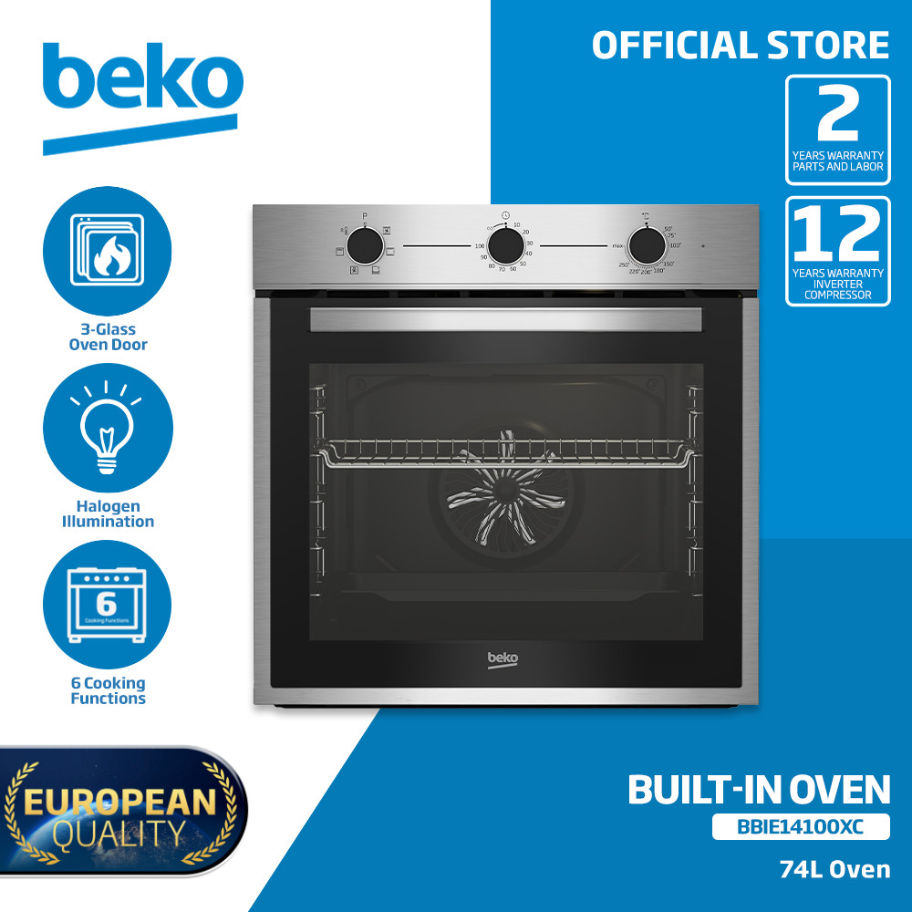 Beko BBIE14100X Built-In Oven 60cm Electric Multifunction Oven ...