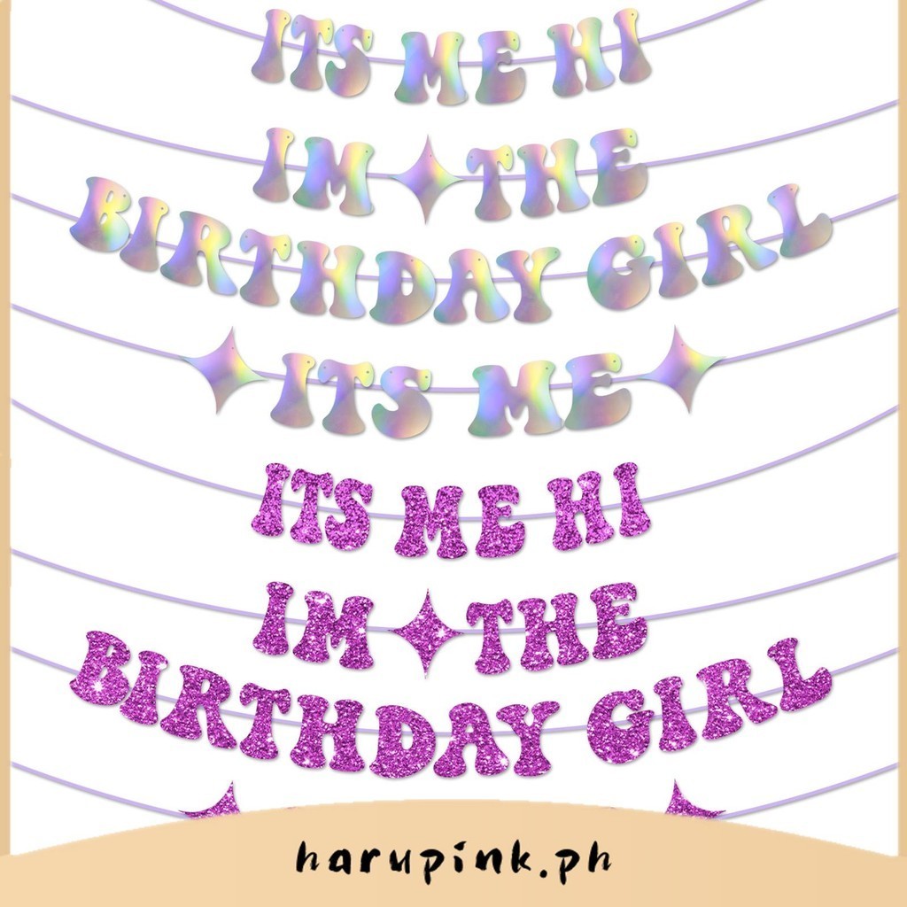 2 Pack Its Me Hi Im The Birthday Girl Its Me Banner Decorative Birthday ...