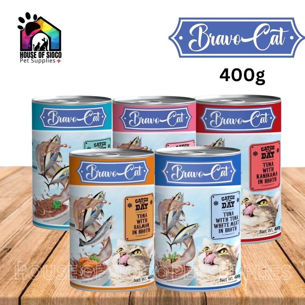 BravoCat Wet Cat Food in Can 400g | Shopee Philippines