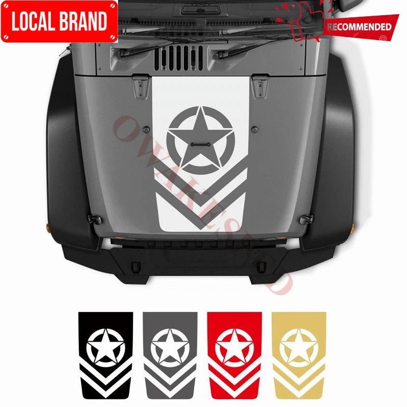 Star Graphics Sticker Car Hood Bonnet Sticker For Jeep Volkswagen ...