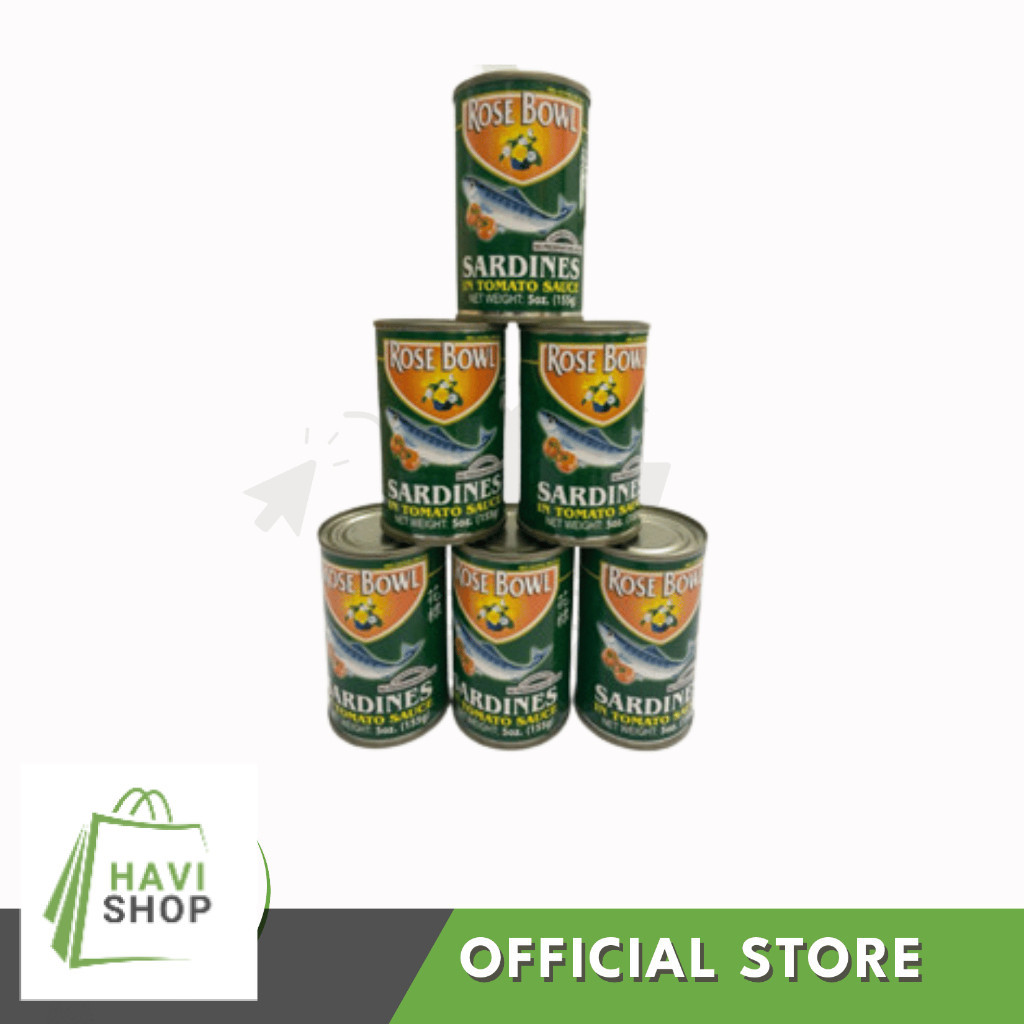 HAVI SHOP ROSE BOWL SARDINES GREEN IN TOMATO SAUCE 6PCS X 155G | Shopee ...