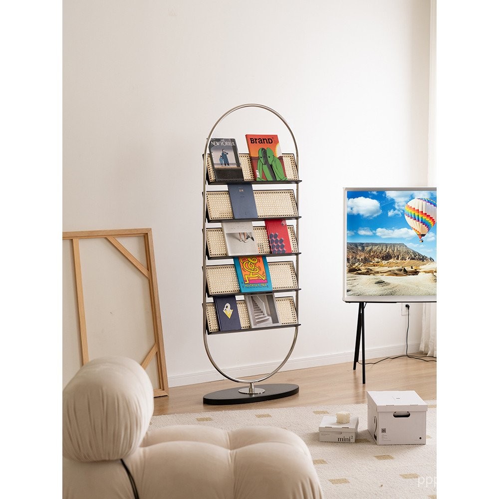 Meizhiqu Designer Magazine Rack Solid Wood Bookshelf Nordic Minimalist ...
