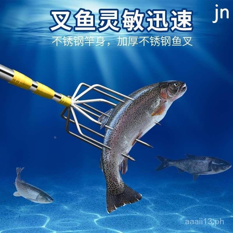 Stainless Steel Fish Fork Rod with Barbs, Fish Head Fork, Old-fashioned ...