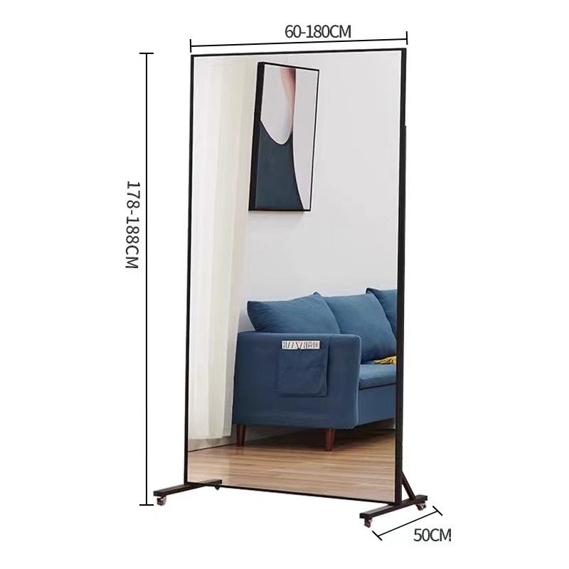 Full-Length Mirror for Dancing, Movable Home Use with Universal Wheels ...