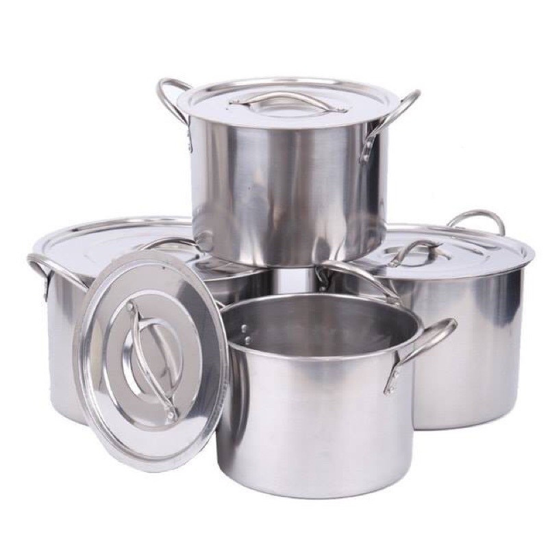 4 pcs Stainless Steel Cooking Stock Pot | Shopee Philippines