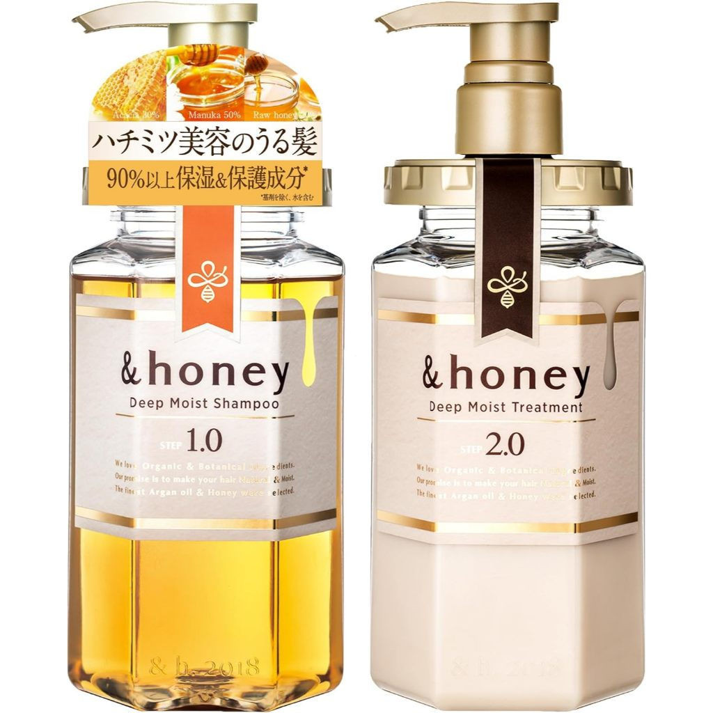 &honey Deep Moist Shampoo 440ml Deep Moist Treatment 445g Made in Japan | Shopee Philippines