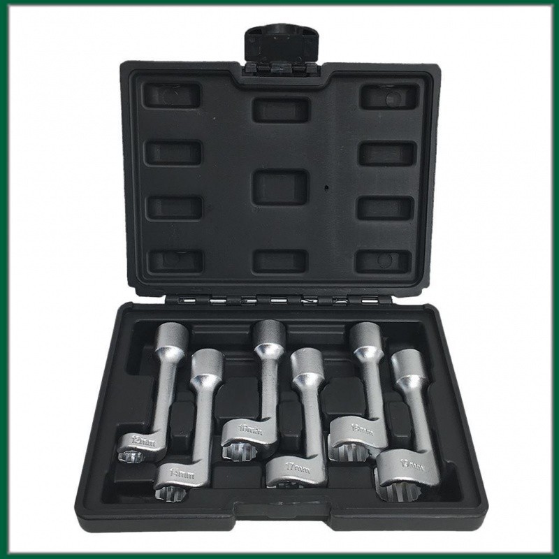 § 6pc L-shaped socket wrench set nut driver 8-19mm metric 6 point hex ...